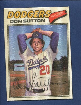 1977 Topps Cloth Stickers Don Sutton #47 - Gum Stain | eBay