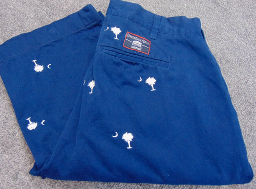 Pennington & Bailes Stadium Pants Men 33x31 Blue Cotton Palmetto Moon ...