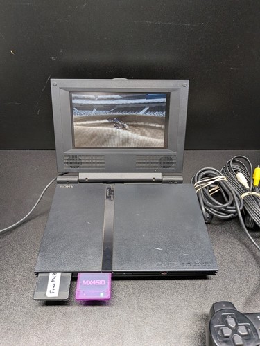 PlayStation 2 PS2 Slim Console with Hori LCD Screen, Controller and ...