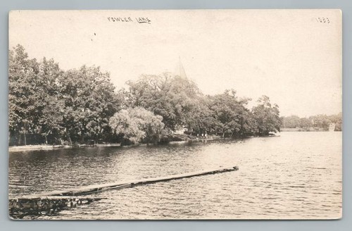 Fowler Lake Wisconsin RPPC Waukesha County Photo Postcard ~1910s | eBay