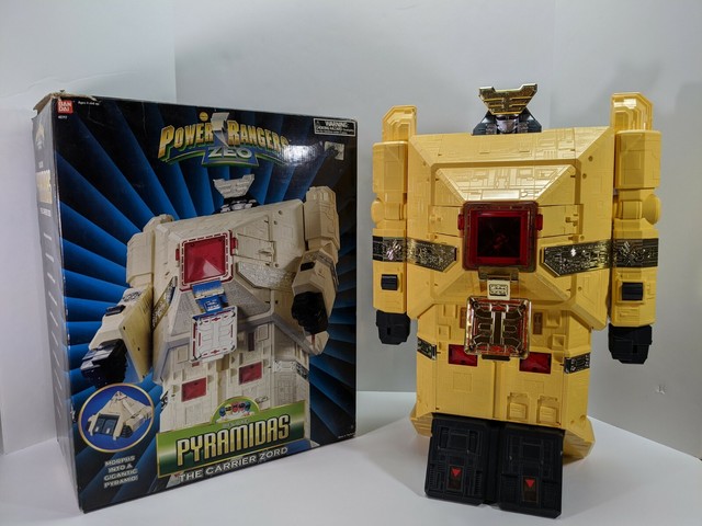 Power Rangers Zeo Deluxe Pyramidas The Carrier Zord Pyramid 1996 MINT ...