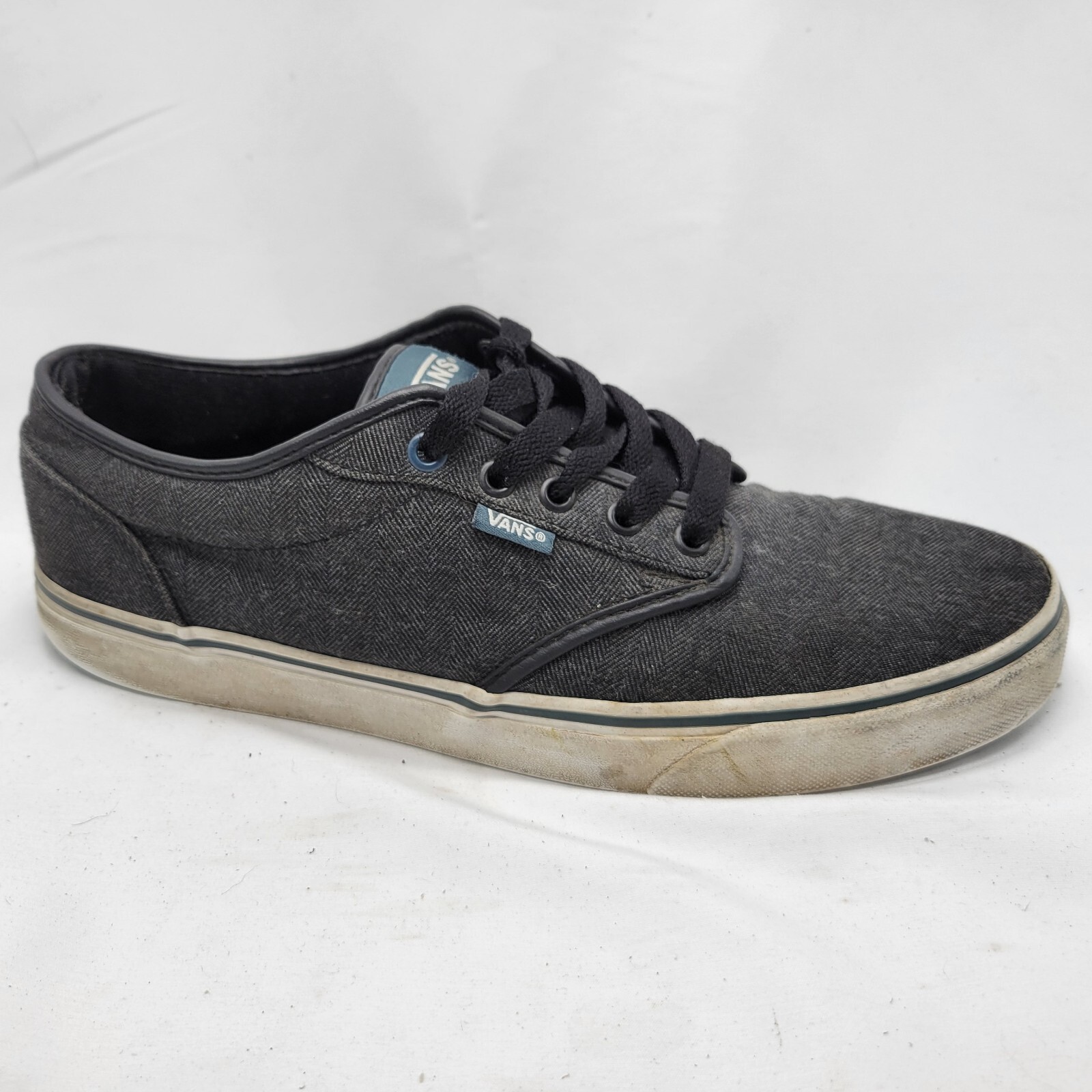 Vans 721356 Pewter Grey Herringbone Fabric, Black Waf… - Gem