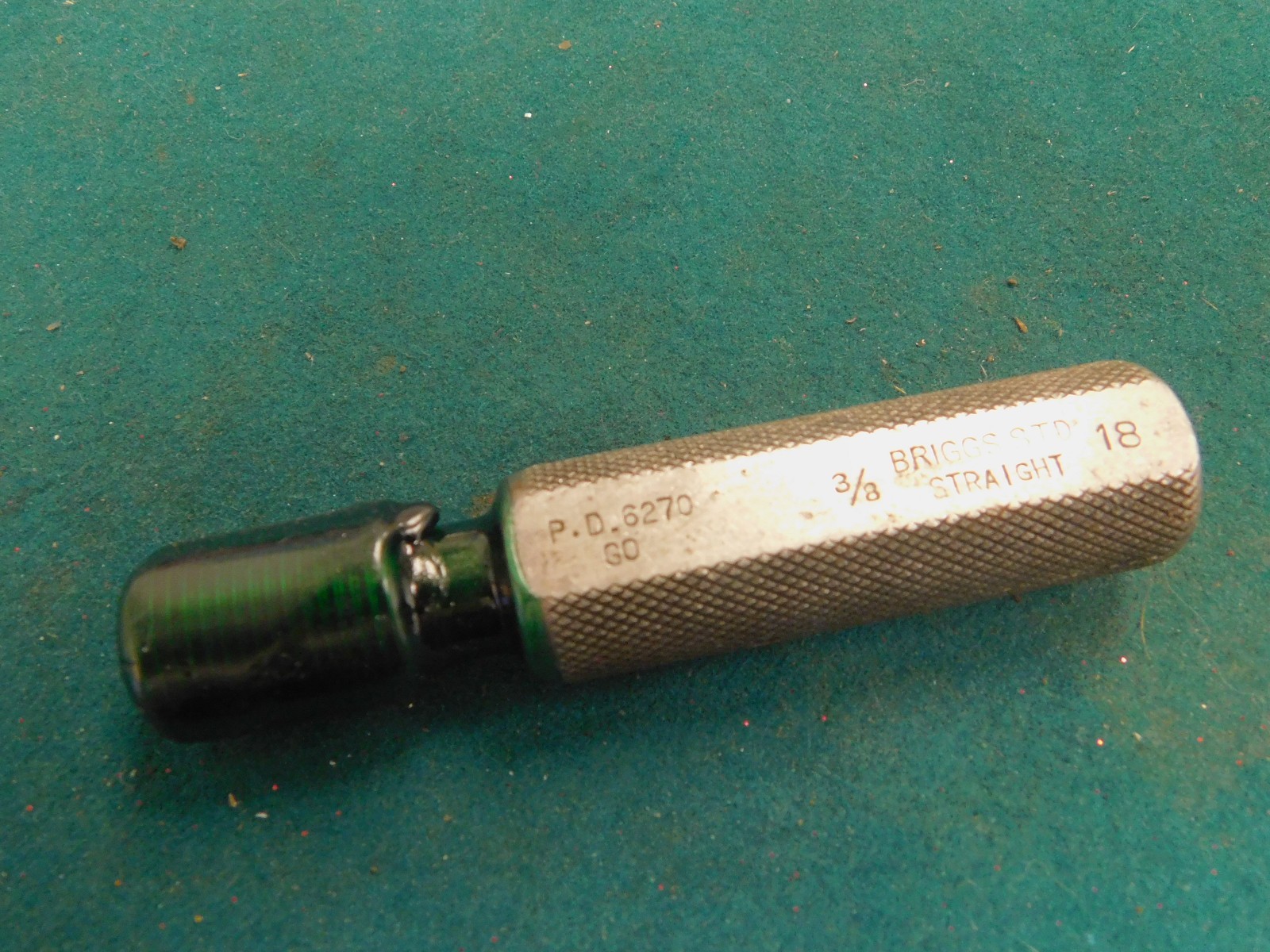 Greenfield USA Thread Plug Go Gage 3/8"-18 Briggs STD Straight Pipe ...