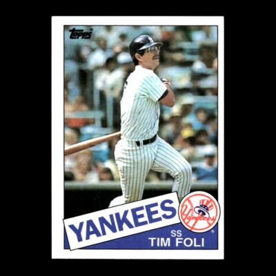 Tim Foli 1985 Topps New York Yankees #456 R321J 49 | eBay