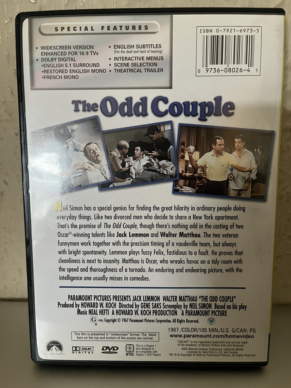 The Odd Couple (DVD, 1968) for sale online | eBay
