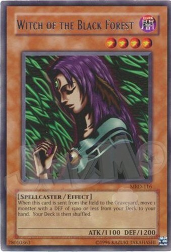 Yugioh - Witch of the Black Forest - MRD-116 Rare NM - Plus Free Holo ...