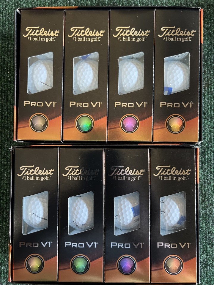 Titleist Pro V1 Golf Balls - 2 Dozen White With Logos - New In Box! | eBay