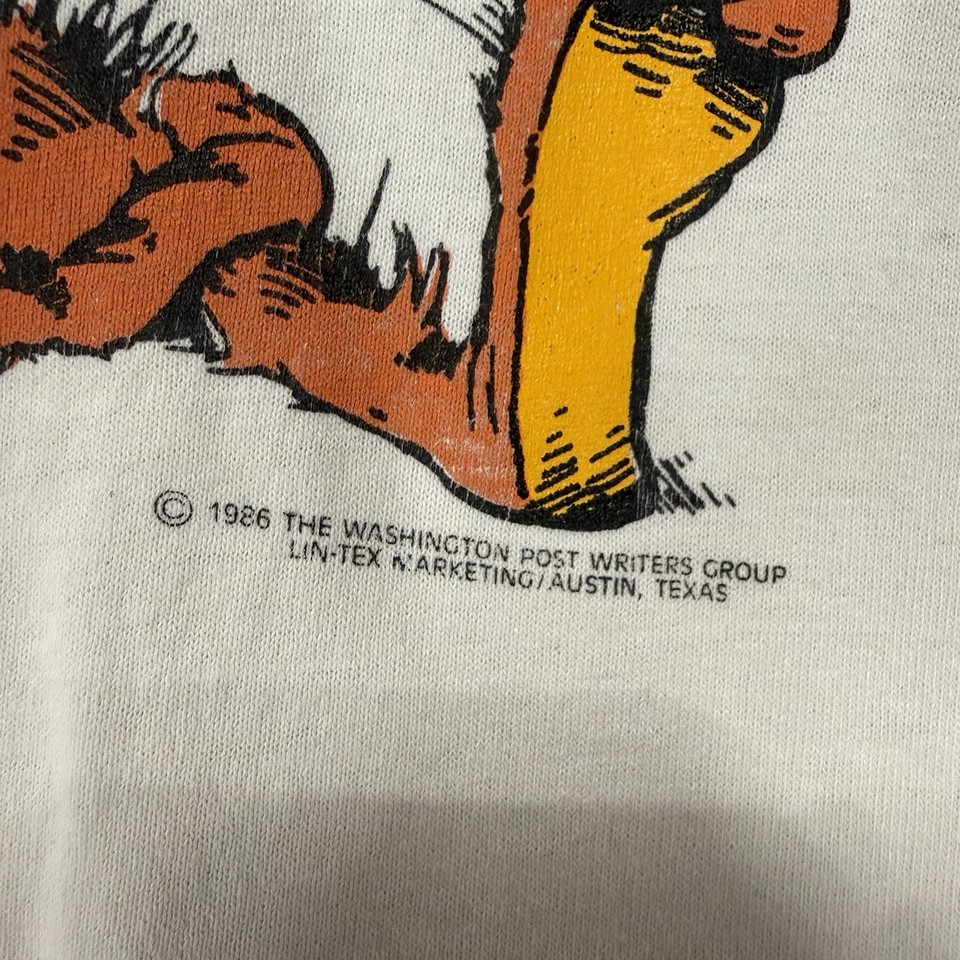 Bill The Cat Men's Shirt Large Vintage Paper Thin 1986 Wash Post ...