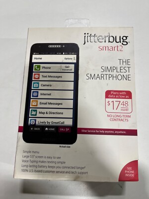 GreatCall Jitterbug Smart2 Smartphone 5.5" Display for Seniors ...