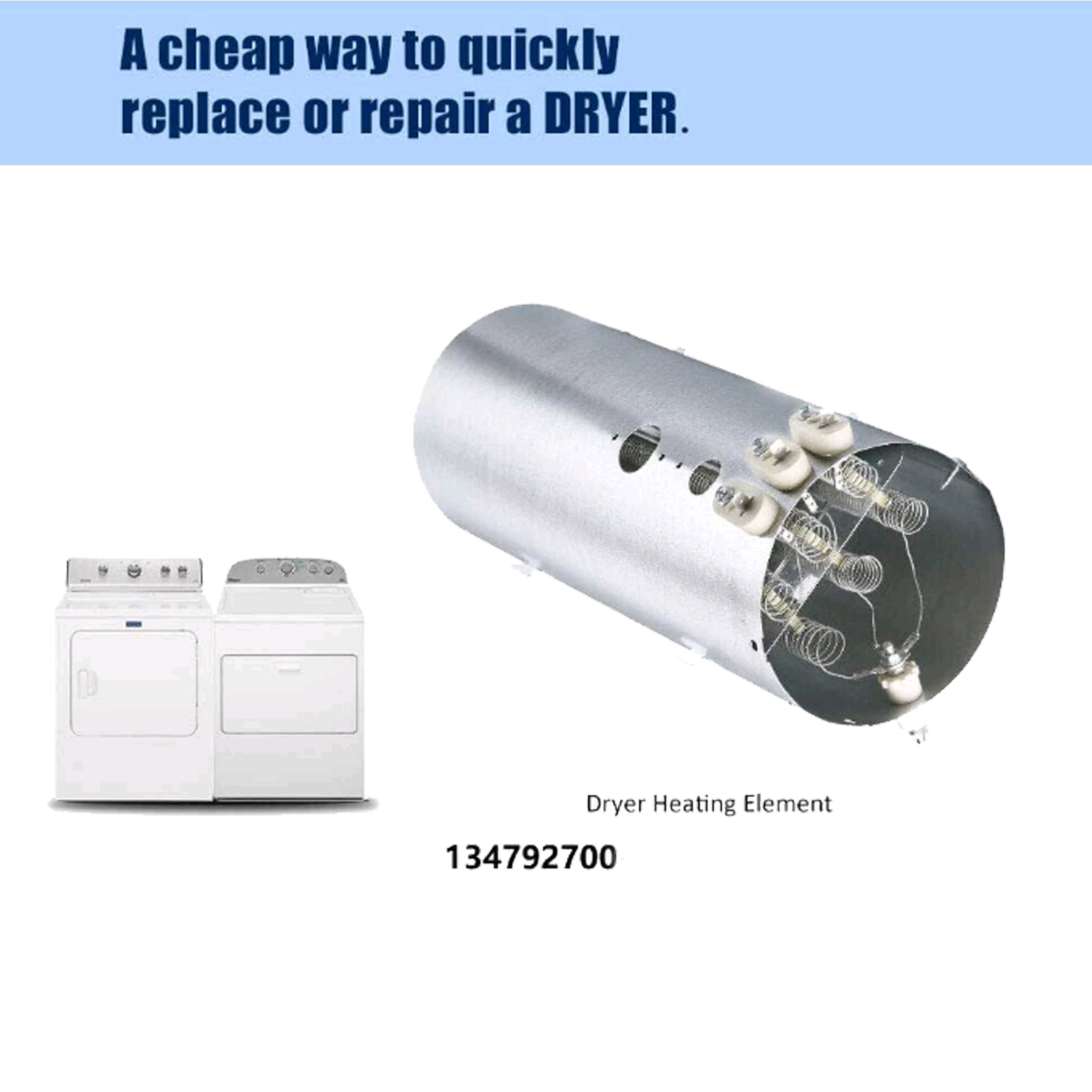 Dryer Heating Element kit for Electrolux Frigidaire PS2349309 4368653 ...