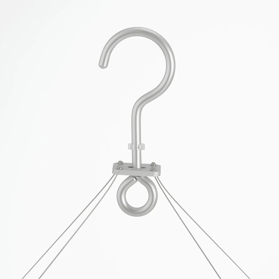 MUJI Aluminum Square Laundry Hanger Small Dry Hanging Rack 16 Clips ...