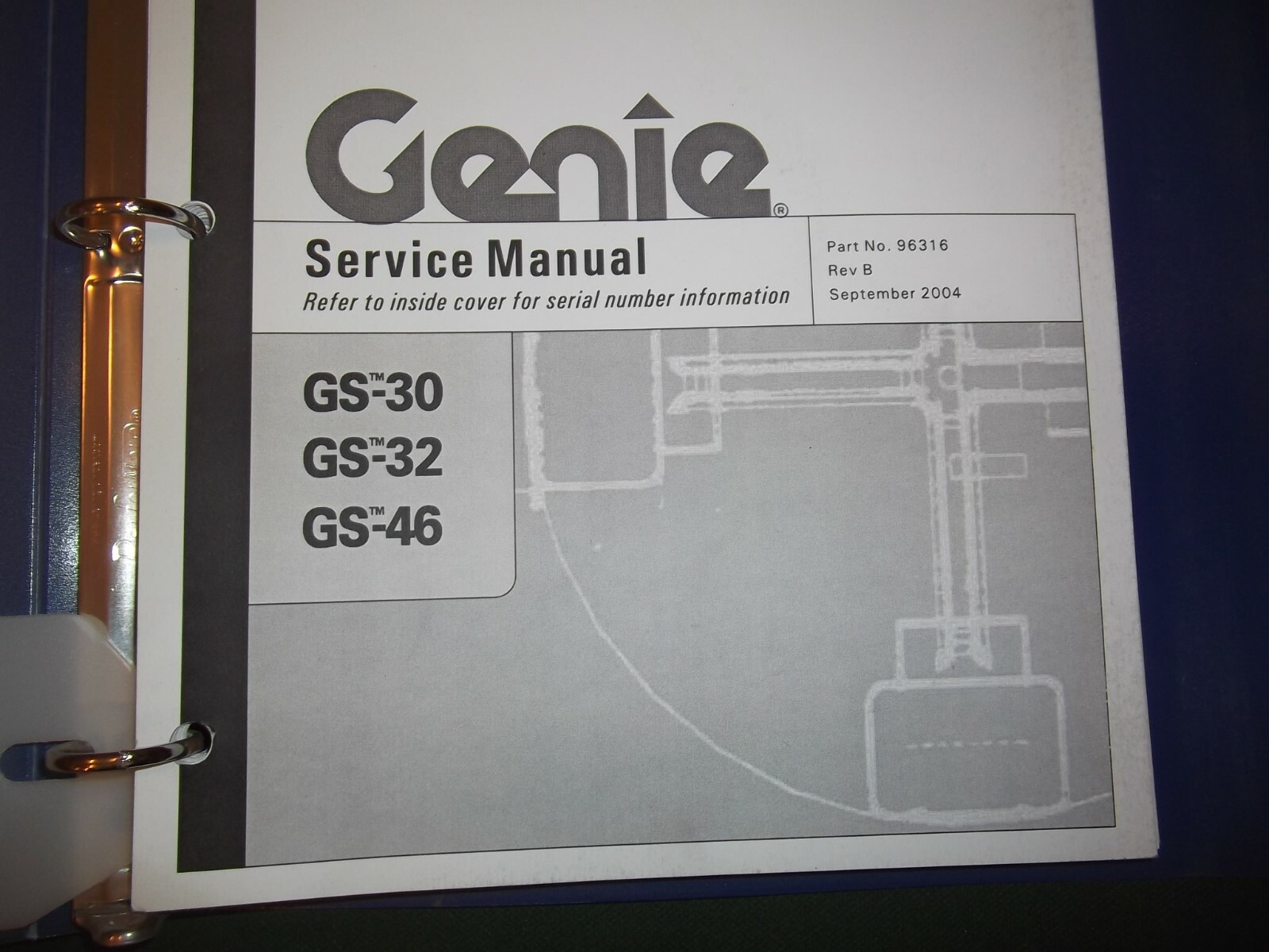 Genie GS-30 GS-32 GS-46 Aerial Ciseaux Levage Service Magasin ...