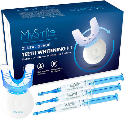 MySmile Teeth Whitening Gel Kit Teeth Whitener with LED Light Tray Non ...