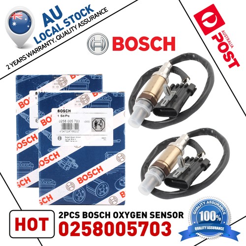 2X Genuine BOSCH Oxygen Sensor For Commodore VT I9/97-5/99 8 Cyl 5.7L ...