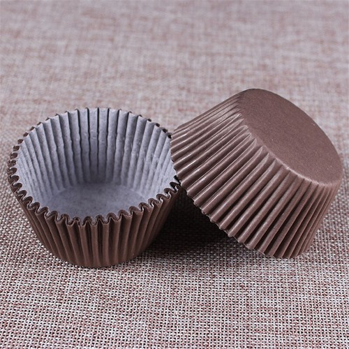 100pcs coffee color cupcake paper cups paper cupcake form cupcake ...