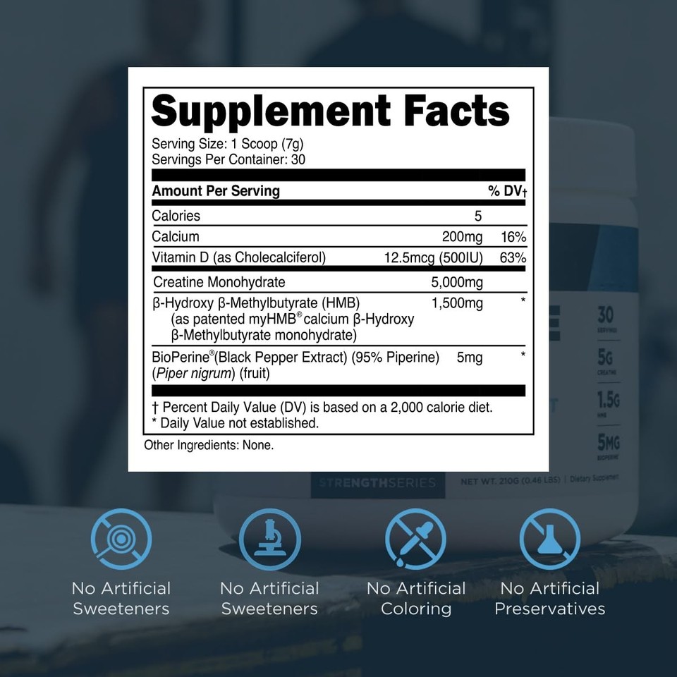 Transparent Labs Creatine HMB - Creatine Monohydrate Powder with HMB ...