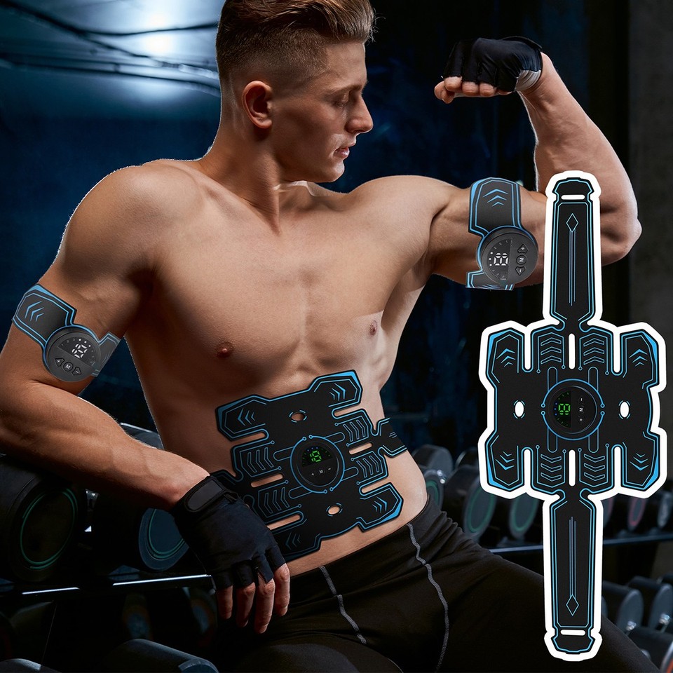 Electric Muscle Core Toner Machine ABS Stimulator Belt Fat Burner Belly ...