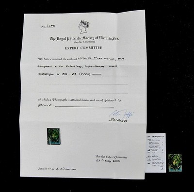 nystamps British Australian States Victoria Stamp # SG24 Used RPS Cert ...