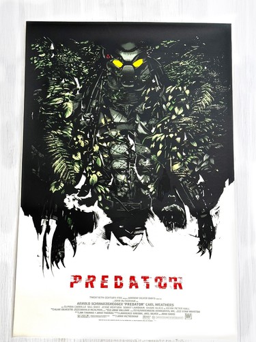 Oliver Barrett 1987 Predator Screen Print Official Movie Poster. 24 X ...