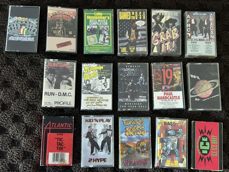 Lot of 45 various Hip Hop Rap 1980's 1990's cassettes (combined ship ...