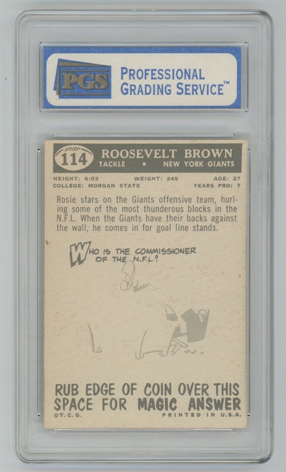 Roosevelt Brown 1959 Topps Football #114 • PGS 7 NM | eBay