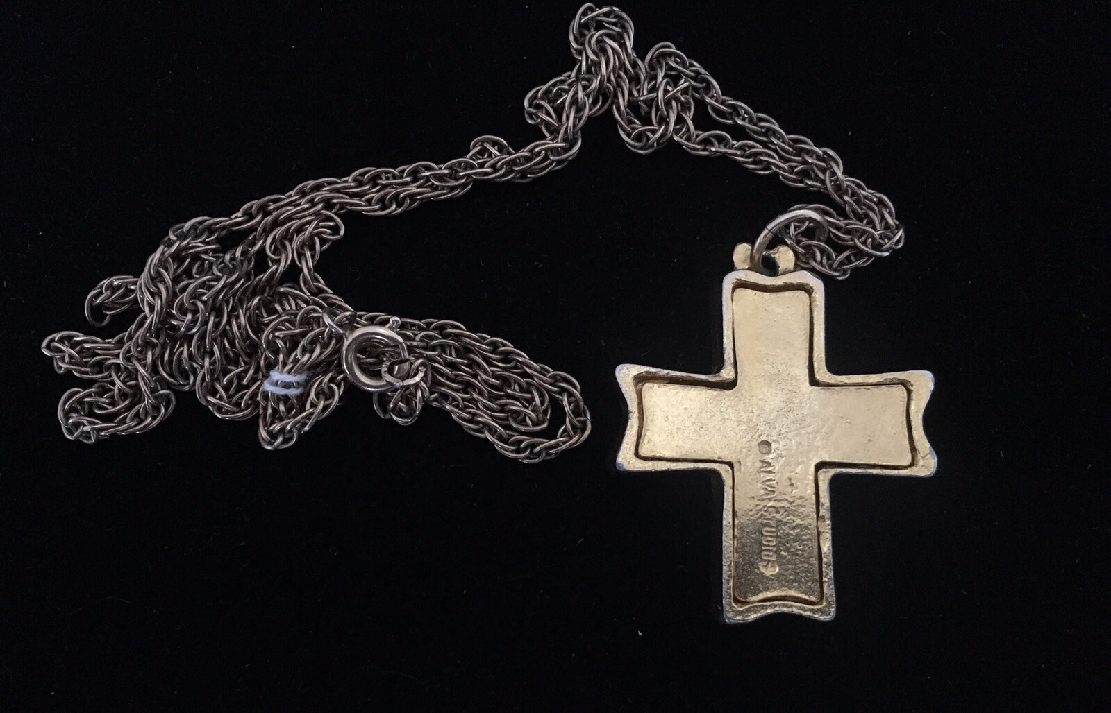 Alva Studios Vintage Reproduction Cross Necklace - Gem