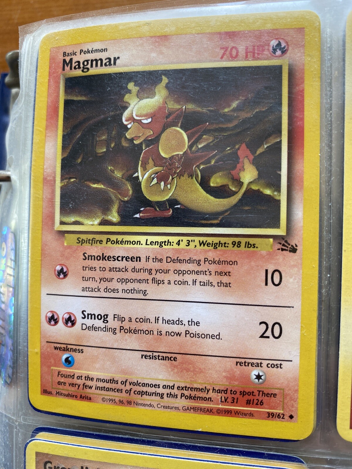 Magmar 39/62 1st Edition Great Condition Fossil Set Non-Holo Pokemon ...