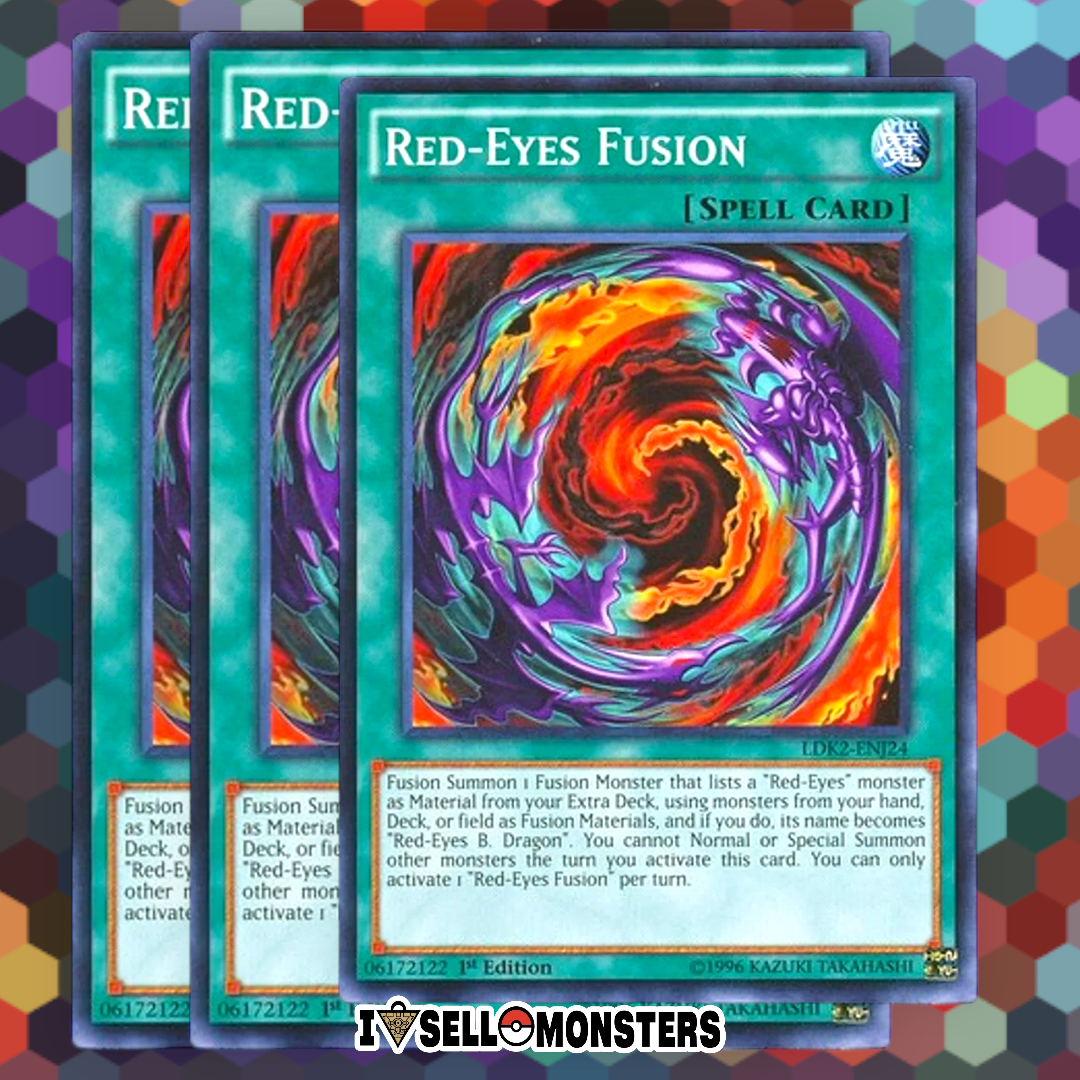 Yu-gi-oh! TCG 3x Red-Eyes Fusion LDK2-ENJ24 Common UNLM x3 YUGIOH! NM ...