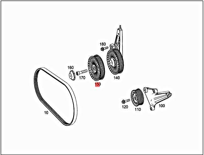 Mercedes-Benz 6112340193 Genuine OEM Idler Pulley for sale online | eBay