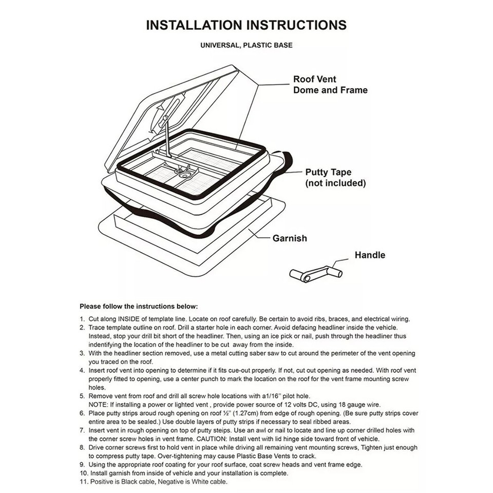 PORIYTA Caravan Roof Vent 12V Fan RV Shower Hatch 355x355mm Flyscreen ...
