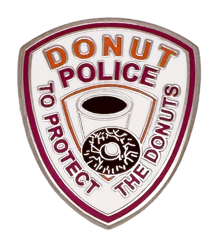 DONUT POLICE SHOULDER PATCH LAPEL PIN: "Dunk-In" Donut novelty | eBay