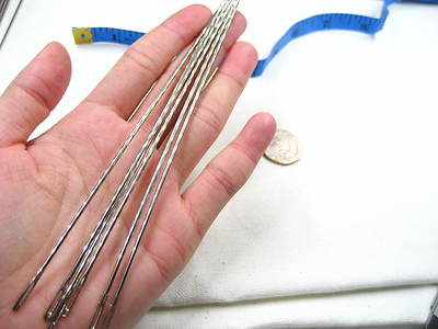 6" extra large long metal Needles upholstery leather hard work craft ...