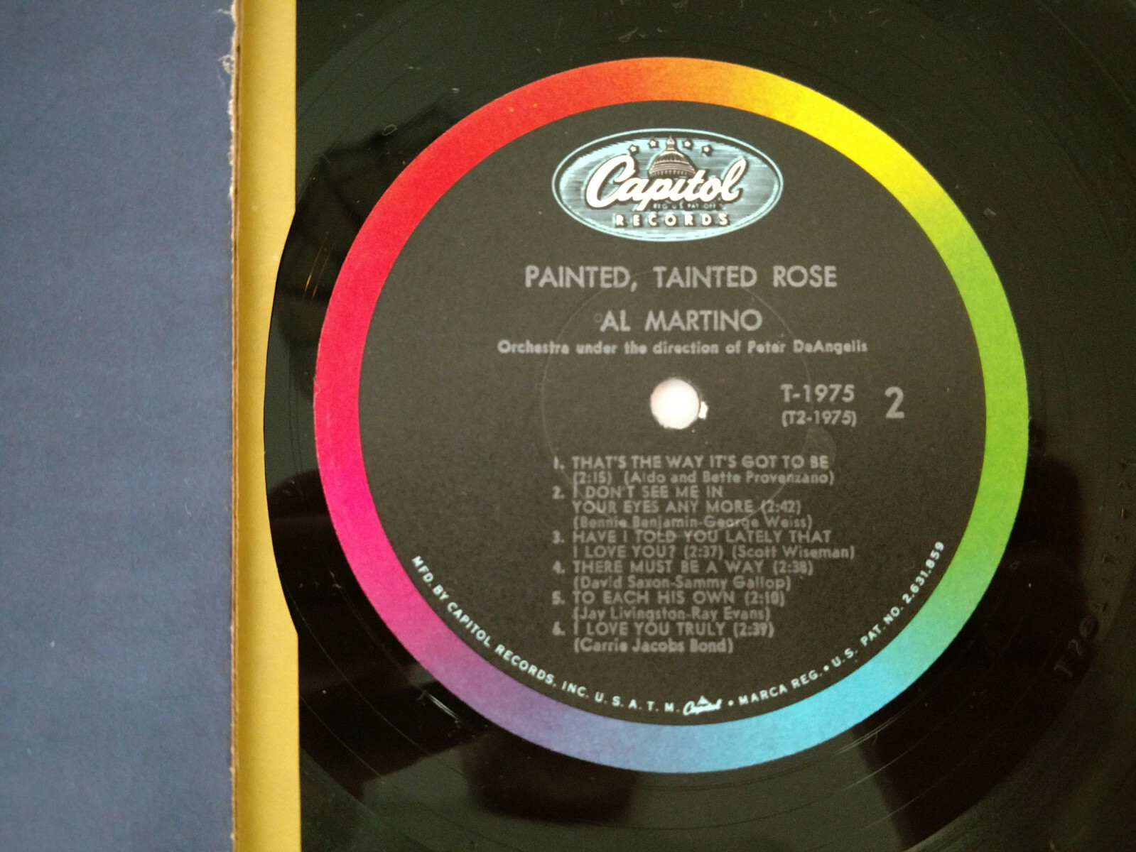 AL MARTINO LP PAINTED, TAINTED ROSE 1963 CAPITOL T 1975 1ST PRESS ...