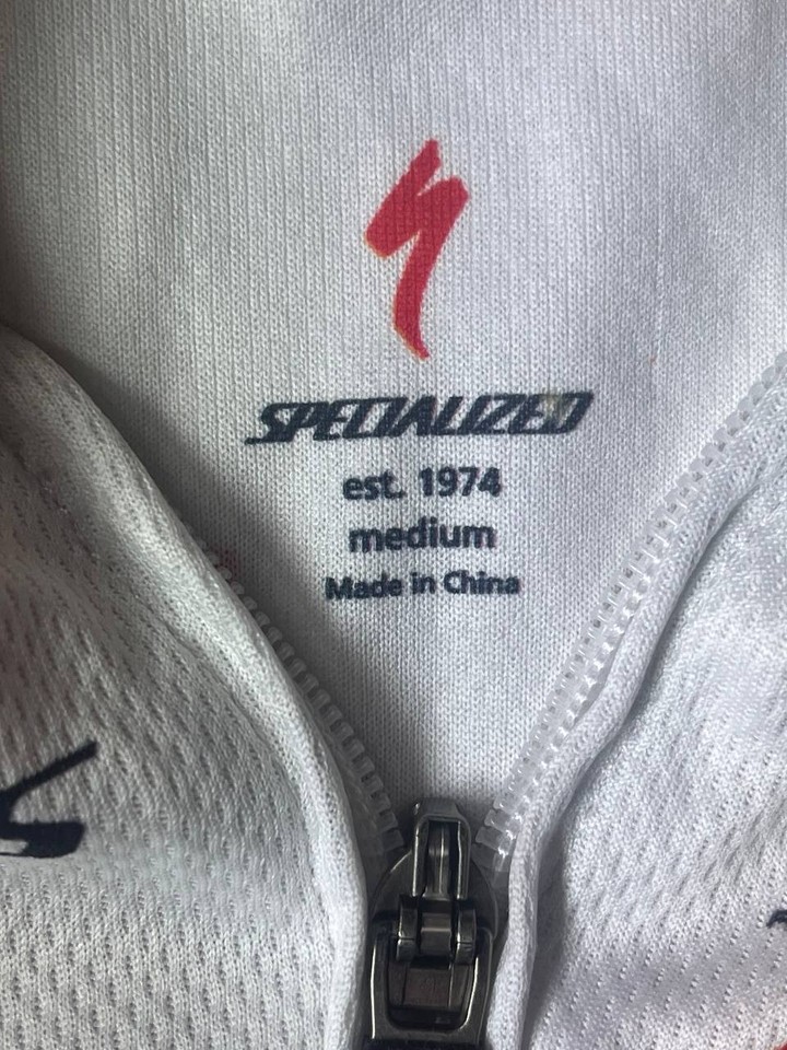 Specialized Cycling Jersey Size Medium Red White Half Zip Short Sleeve ...