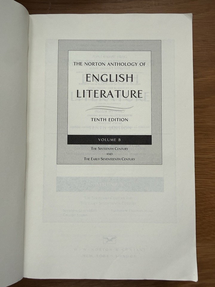 The Norton Anthology English Literature Books: Victorian + Sixteenth ...