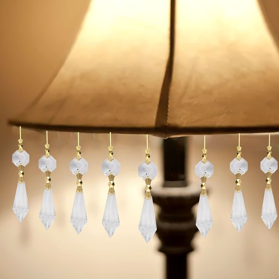 Clear Teardrop For Crystals Set 20 Pieces for Chandeliers and For Home ...