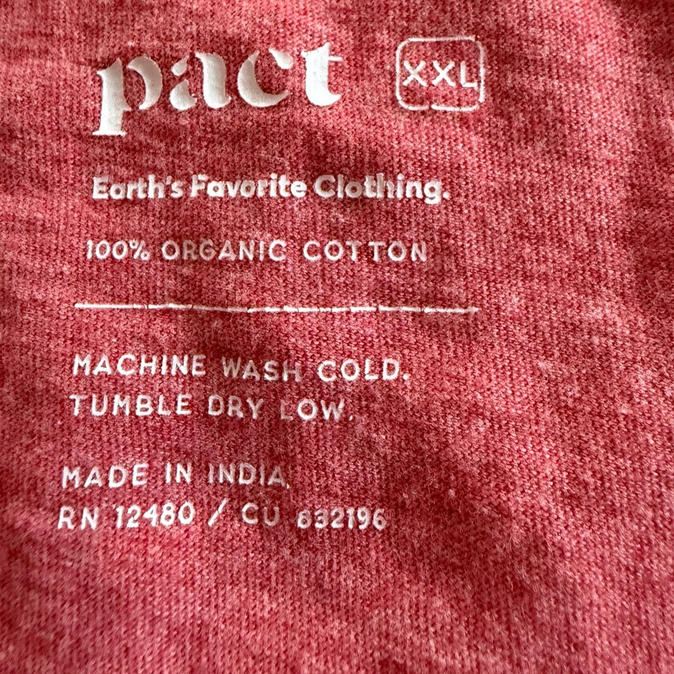 Pact 100% Organic Cotton Racerback Swing Tank XXL - Pinkish Coral ...