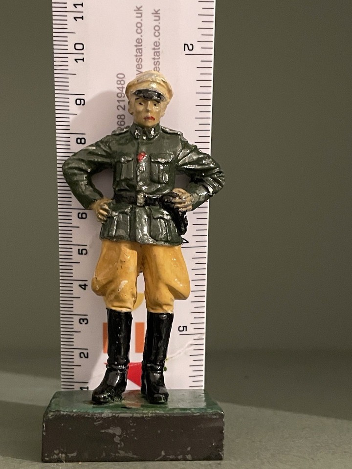 Toy Soldier Figure Lineol Elastolin?.German Officer ,Erwin Rommel ?. 7 ...