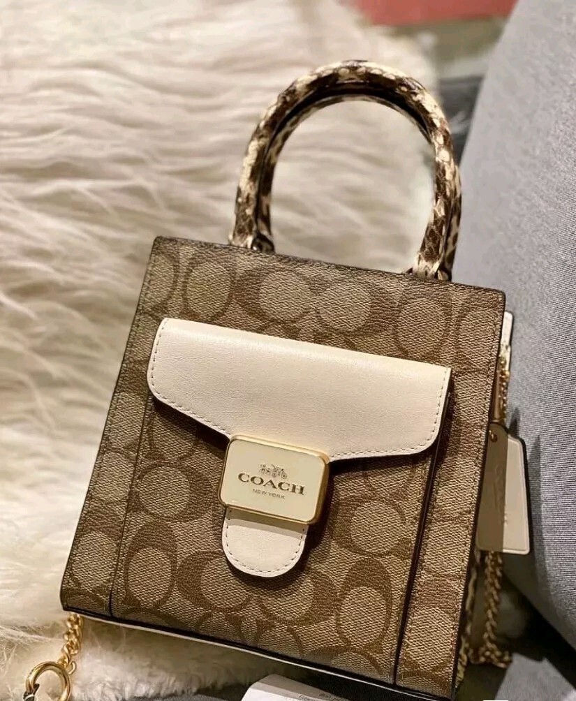 NWT Coach Mini Pepper Crossbody In Signature Canvas C7227 | eBay