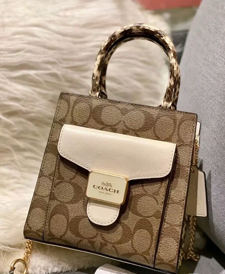 NWT Coach Mini Pepper Crossbody In Signature Canvas C7227 | eBay