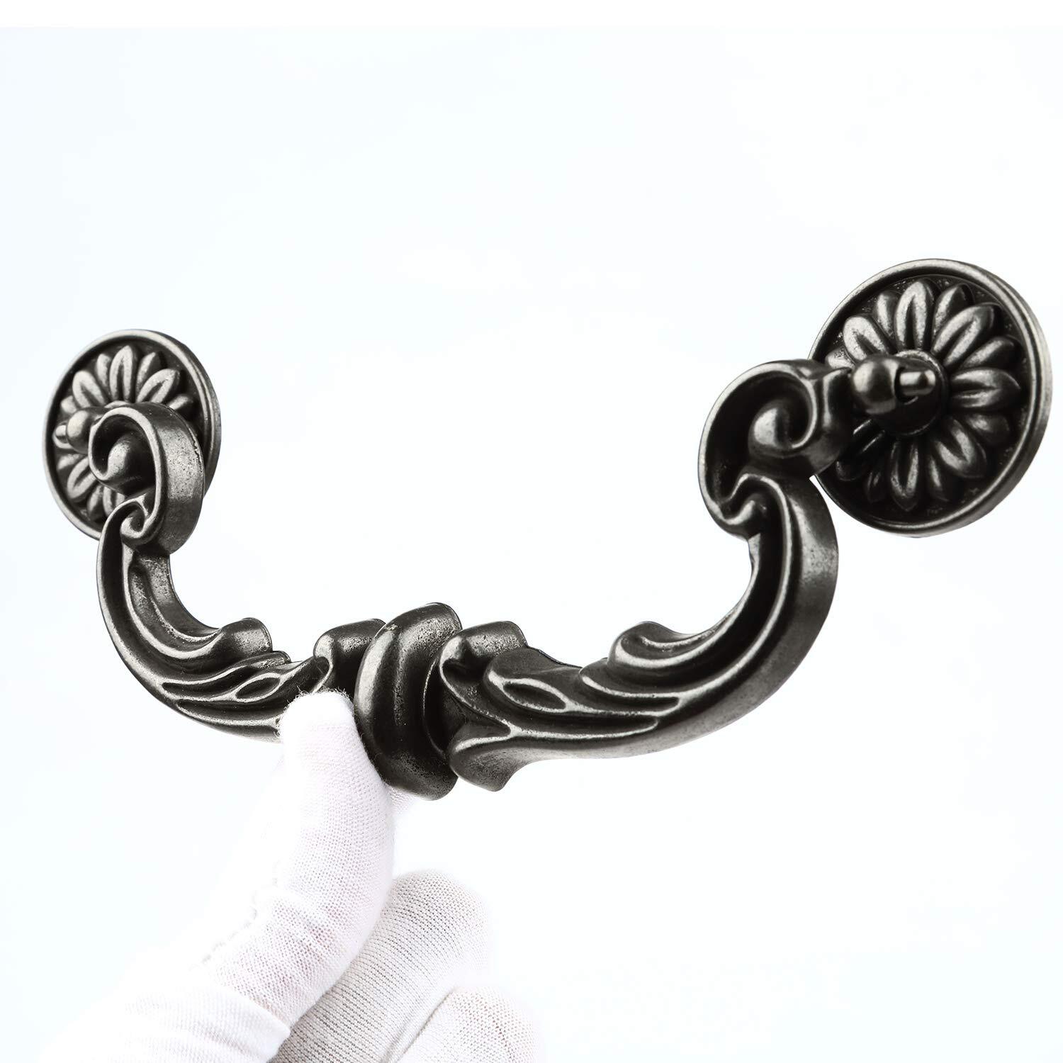 6 Pack 6" Centers Vintage Large Drop Bail Dresser Pull Handle Swing ...