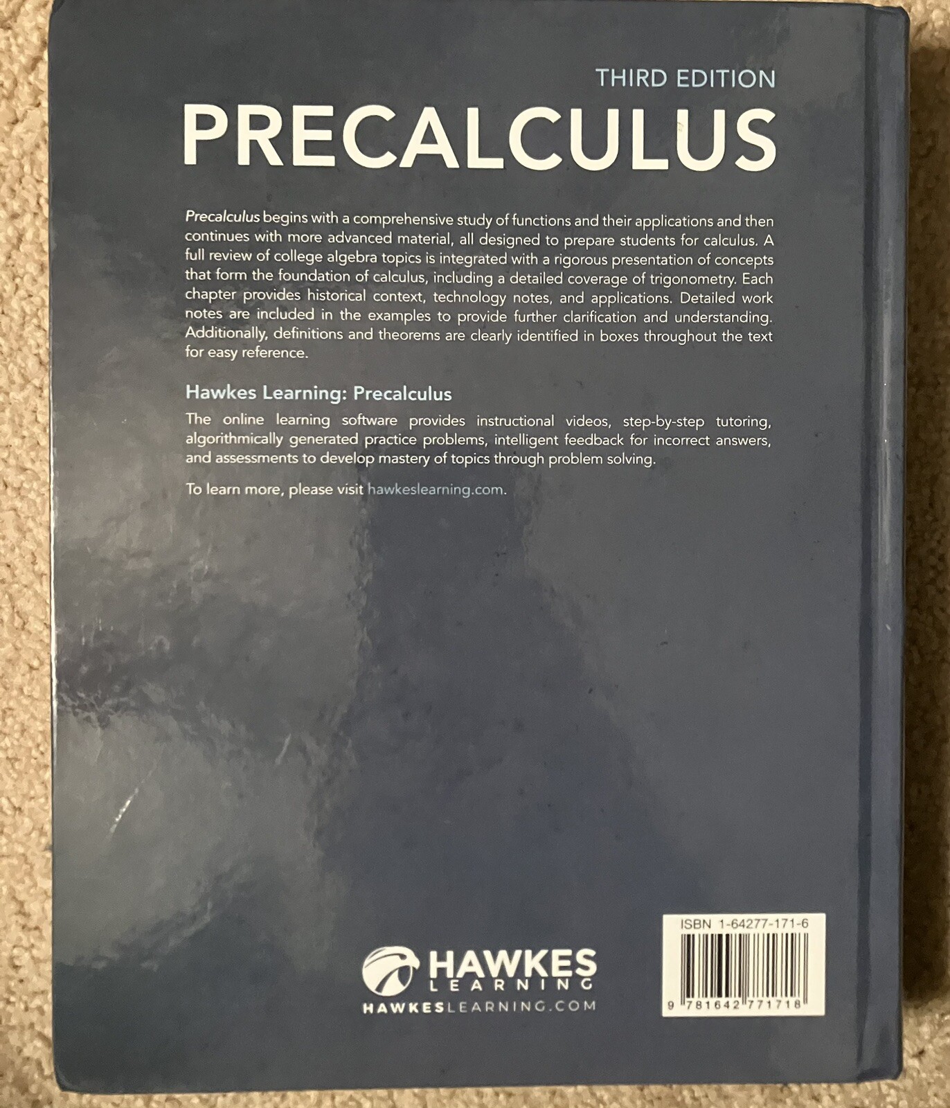 Precalculus 3e Textbook by Hawkes Learning Systems (2019, Trade ...