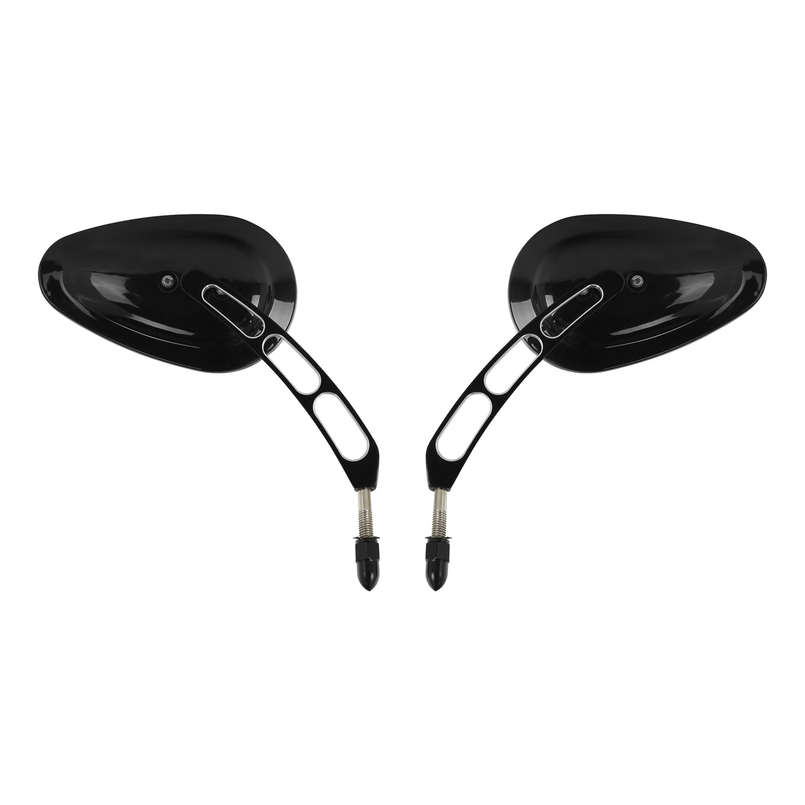 Motorcycle Rearview Side Mirrors Fit For Harley Softail Slim FLS 12-17 ...