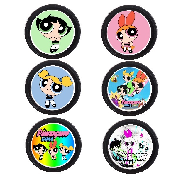 12 POWERPUFF GIRLS Disk SHooters~ themed birthday party favor treat ...