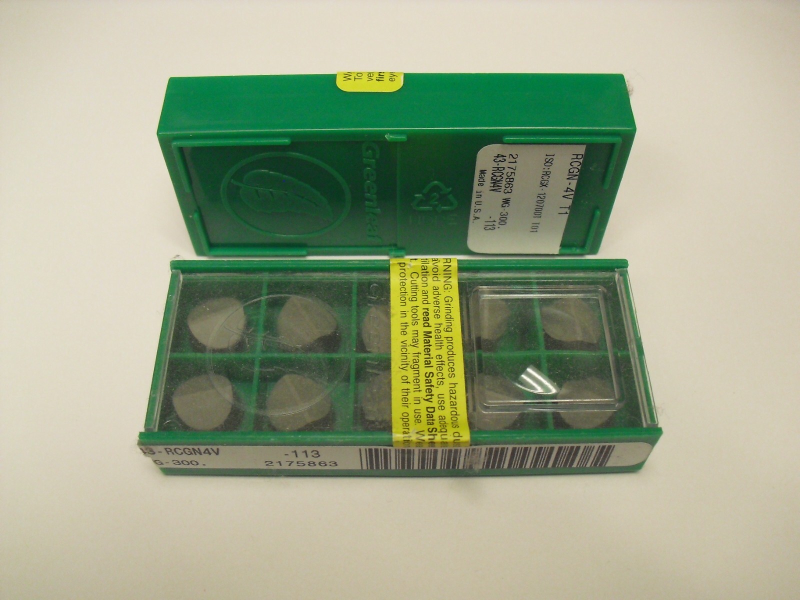 **10PCS** GreenLeaf Ceramic Inserts RCGN-4V T1/RCGX-120700T T01 WG-300 ...