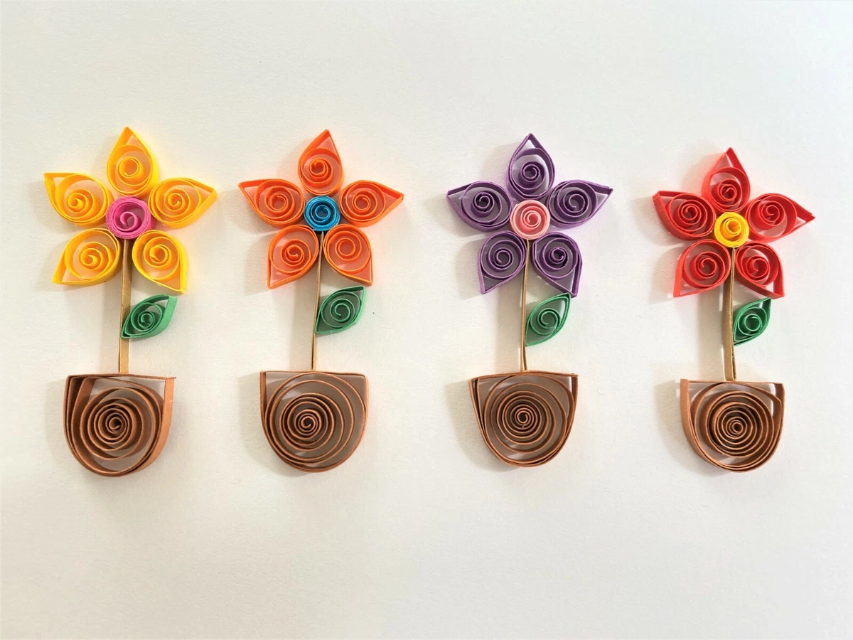 How To Make Paper Quilling Flower Pots | Best Flower Site