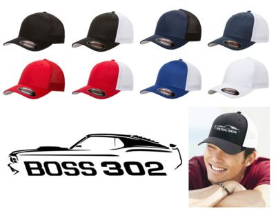 1970 Ford Boss 302 Mustang Classic Car Color Outline Design Hat Cap | eBay