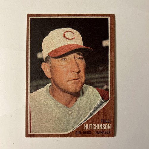 1962 Topps Baseball Fred Hutchinson Cincinnati Reds Card #172 | eBay