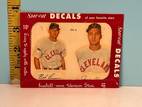 1952 Star-Cal Decals #88-A: Bob Lemon & Jim Hegan | eBay