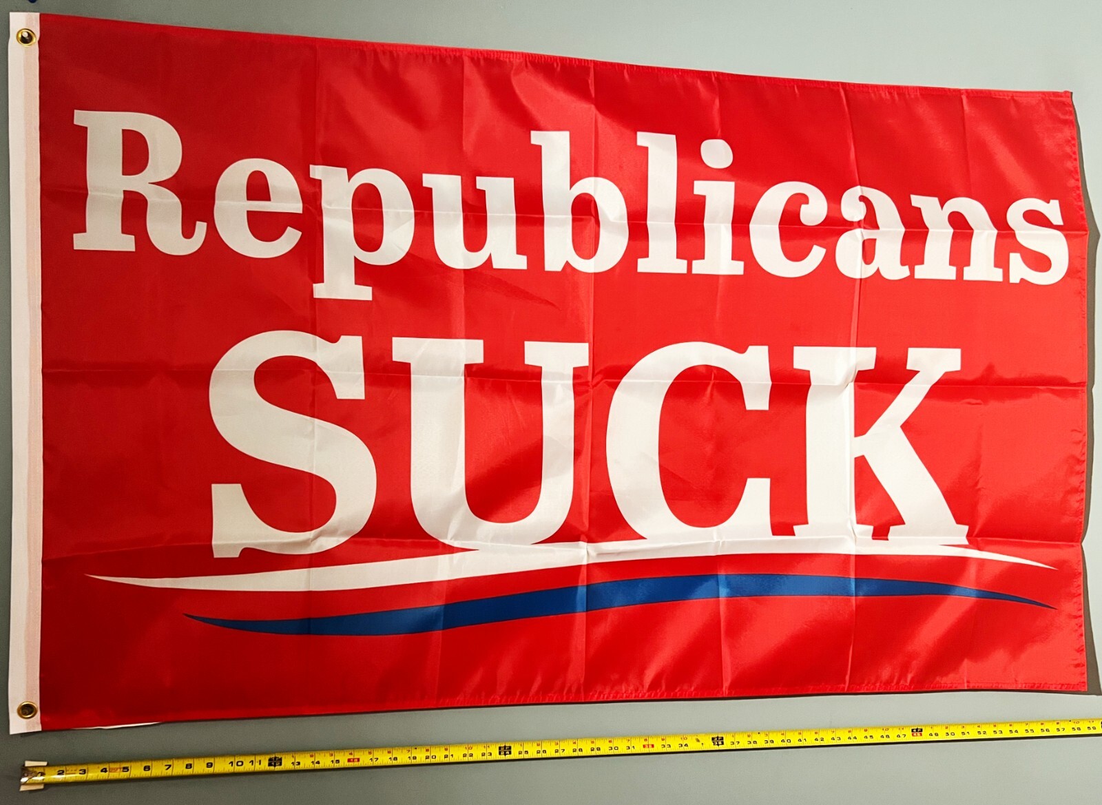 Democrat FLAG FREE USA SHIP Republicans Suck R America Biden Trump USA ...